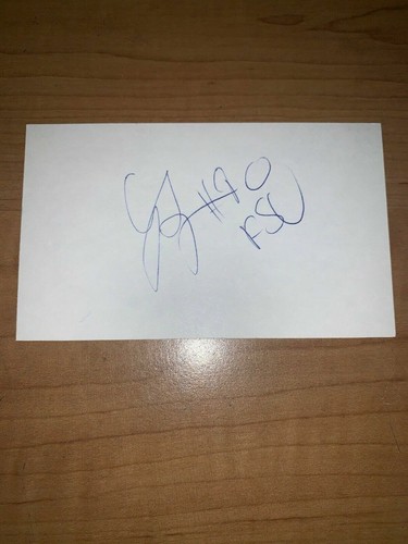 GREG SPIRES - FSU FOOTBALL - AUTHENTIC AUTOGRAPH SIGNED INDEX -B2576 | eBay