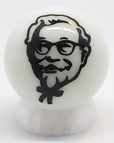 Colonel Sanders 1" Glass Logo Marble w/ Stand | eBay