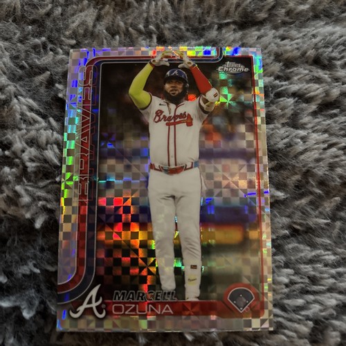 2025 Topps Chrome - Marcell Ozuna Chrome X-fractor #250 - Atlanta ...