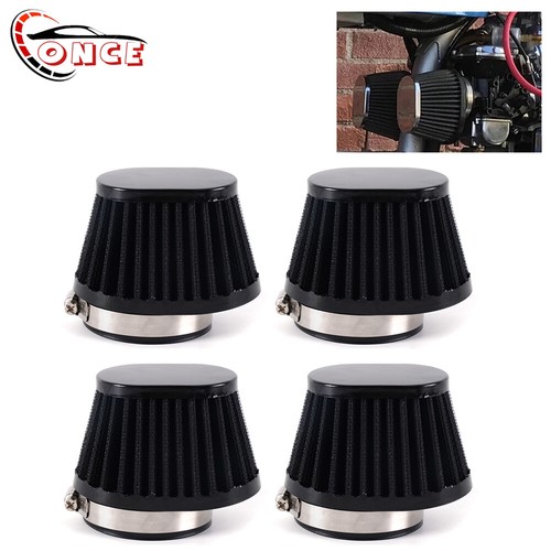 4Pcs 55mm Inlet Black High Performance Motorcycle Parts Pod Air Filter ...
