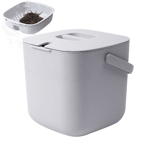 6.5L Tea Dregs Bucket Tea Sorting Trash Can Portable Tea Waste Storage ...