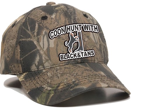 Cap Hat Camo Mossy Oak Coonhound Black & Tan Coon Dog Treeing Picture ...