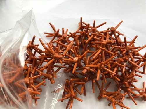 LEGO- NEW-#19119-DARK ORANGE- PLANT/ FLOWER STEM WITH BAR-6 STEMS-10 ...