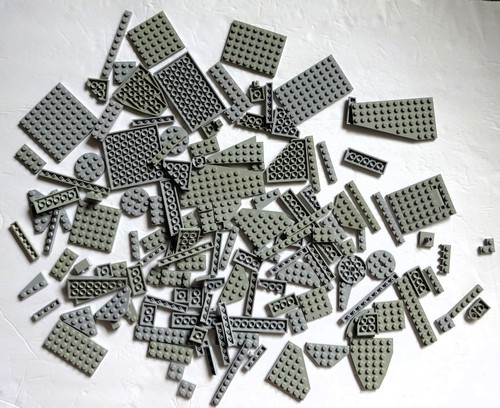 Lego Mixed Lot of FLAT PLATES OLD GRAY Size 2x2 & up 1/2 Pound | eBay