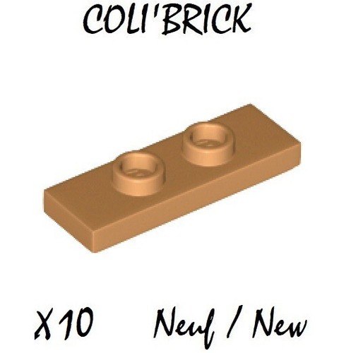 Lego 34103 - 10x Plaque / Plate modified 1x3 with 2 Studs - Medium ...