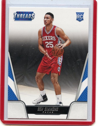 2016-17 PANINI THREADS #156 BEN SIMMONS ROOKIE CARD RC PHILADELPHIA ...