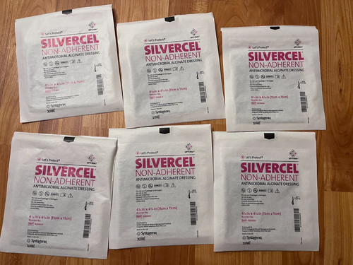 6-Pack 3M Silvercel Non-Adherent Ag Antimicrobial - 4.25x4.25" 900404 8 ...