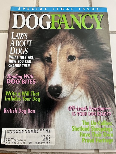 Dog Fancy Magazine Shetland Sheepdog April, 1992 | eBay