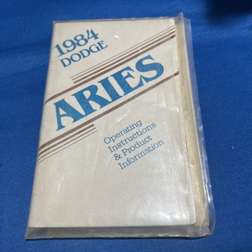 1984 Dodge Aries Owners Manual User Guide Reference Operator Book Fuses ...