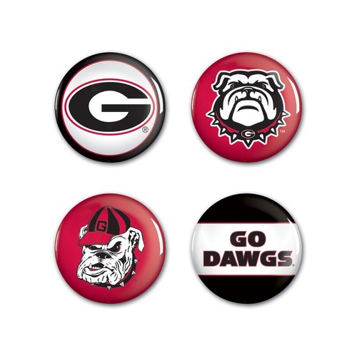 Georgia Bulldogs Wincraft NCAA Button Pins 4 Pack 1-1/4" Round | eBay