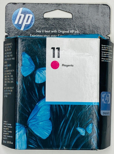 OEM/GENUINE HP 11 C4837A MAGENTA INK CARTRIDGE *EXP JAN 2010 for sale ...