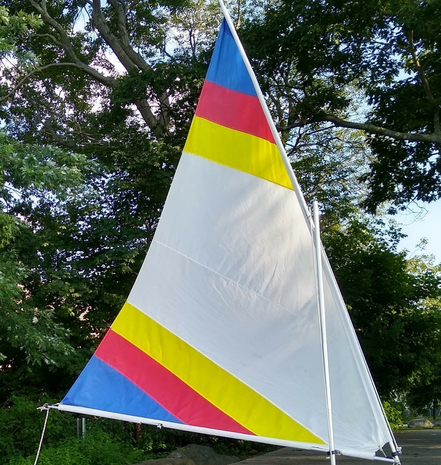 Sunfish Sailboat - Spar Bag - Polyester Charcoal Gray Sail Mast and ...