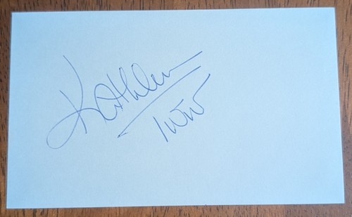 Kathleen Turner signed Autograph 3x5 index card, Voice Of Jessica ...