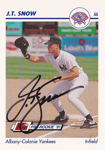 JT Snow Signed Autographed 1991 Line Drive Card #18 Yankees MLB | eBay