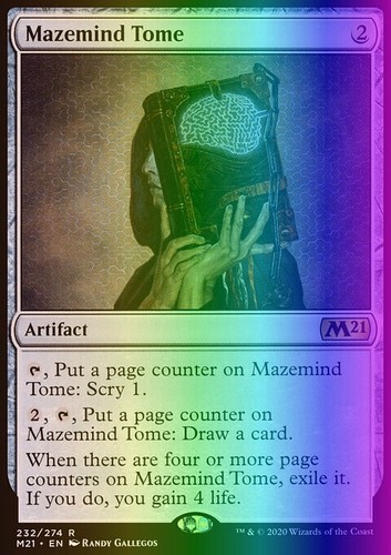 MTG Magic the Gathering Mazemind Tome (232/417) Core Set 2021 NM FOIL ...