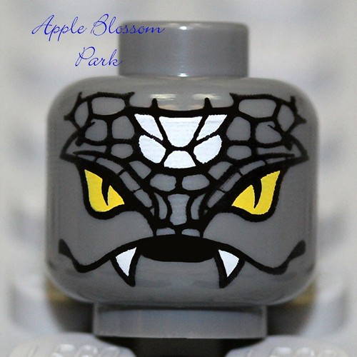 NEW Lego Gray Snake Monster MINIFIG HEAD - Halloween Ninjago Snike ...