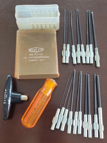 Xcelite Allen Hex/Ballpoint Socket Driver Lot W 2 Handles 99-4 & 99-1 ...