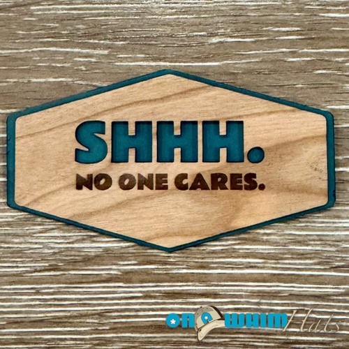 SHHH Iron-On Wood and Leather Patch | eBay