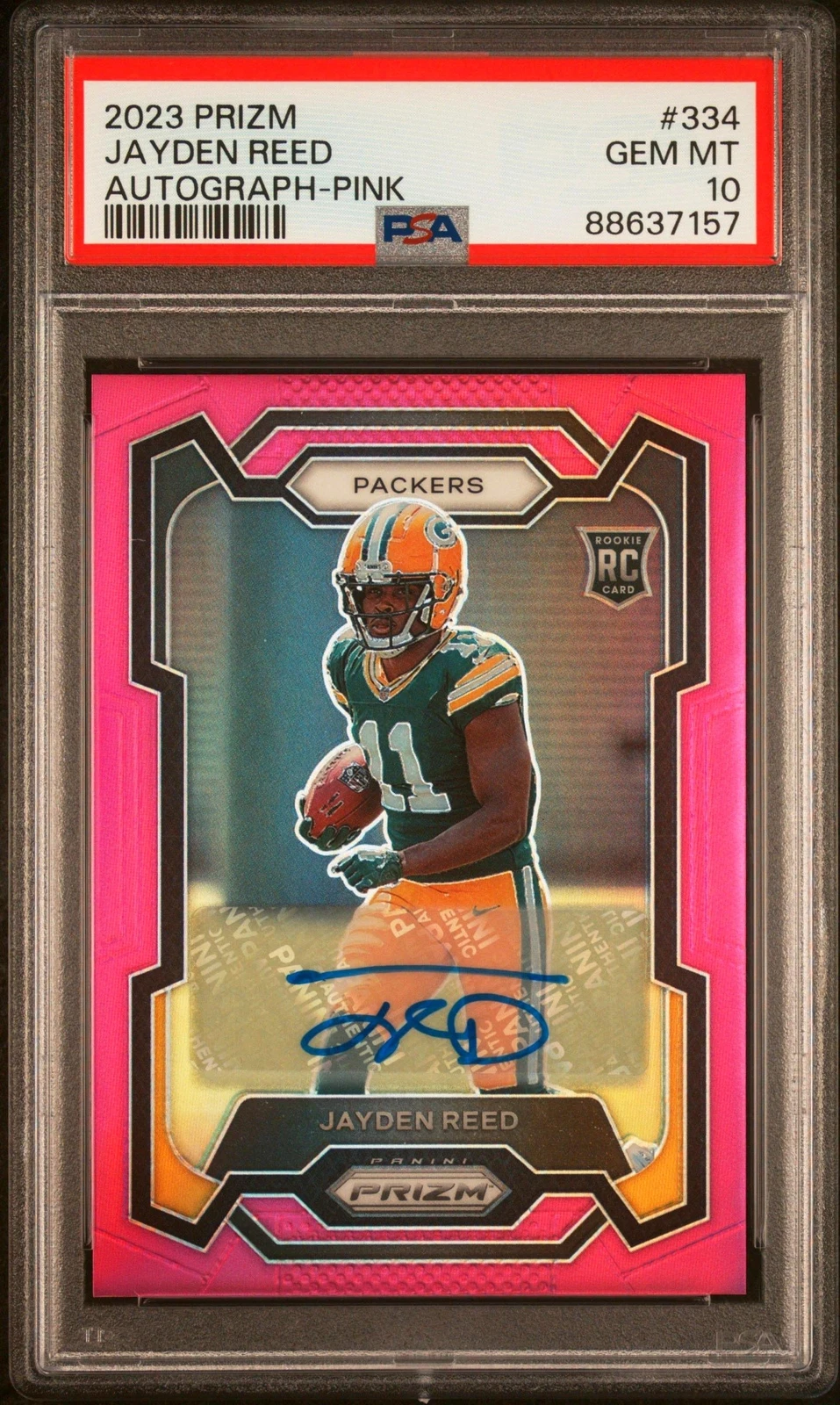 Jayden Reed 2023 Prizm #334 Rookie Autographs - Pink Price Guide ...