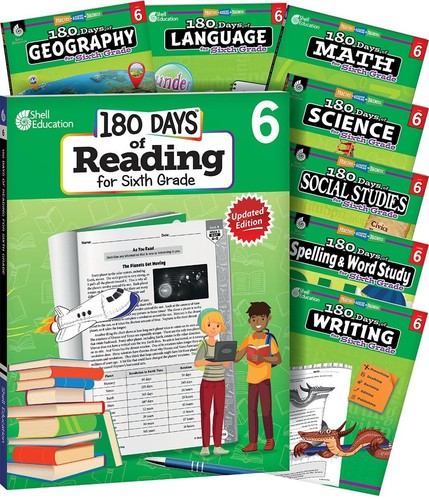 6th Grade 6 180 Days of Practice 8 Subject Curriculum Bundle Homeschool ...