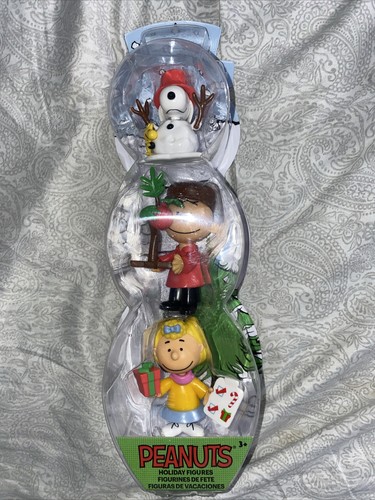 Peanuts Holiday Figure Set Snoopy Charlie Brown Sally 3 Figure Set New ...