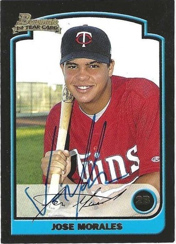 Autograph Signed 2003 Bowman 265 Jose Morales Minnesota Twins | eBay