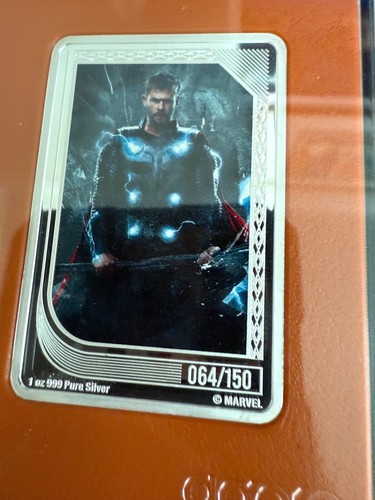 2025 Agoro Marvel Infinity Saga Mint Trading Coin Thor 064/1 50 Topaz ...