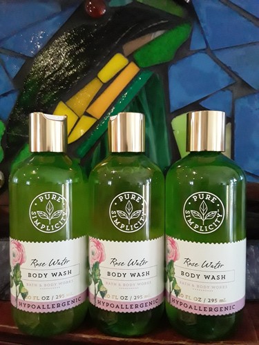 3x BATH and BODY WORKS PURE SIMPLICITY ROSE WATER WASH SHOWER GEL SOAP ...