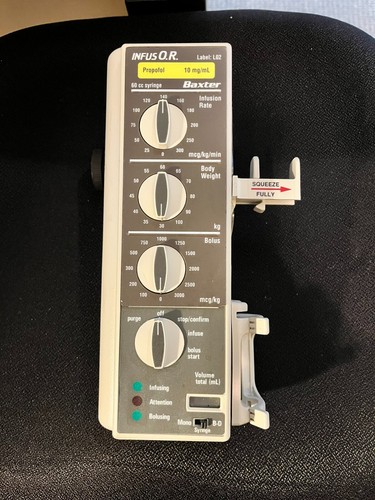 baxter infus or, mounting bracket/pole clamp included, propofol ...