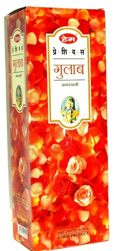 Hem Corp India Precious ROSE Gulab Incense Sticks 120 CT Export Quality ...