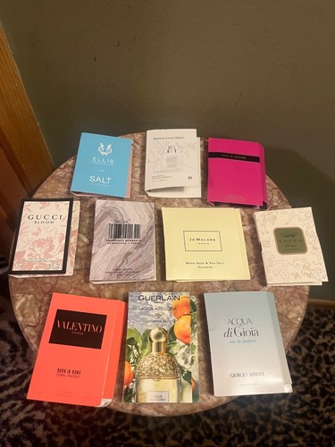 Set lot 10 Designer perfume samples vial Guerlain Jo Malone Valentino ...