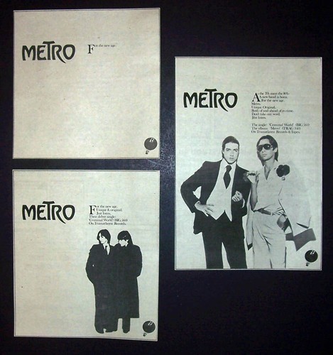 Metro Self Titled Album 1977 Small Poster Type Advert, Promo Ad Lot Of ...