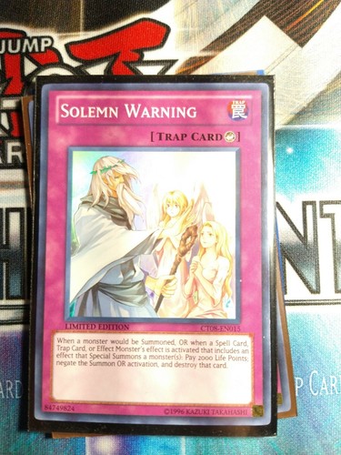 Yu-Gi-Oh! Solemn Warning CT08-EN015 Limited Super NM | eBay