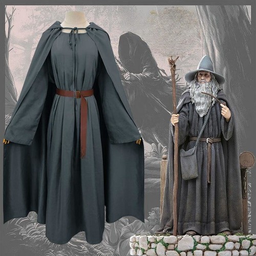 Cosplay The Lord of The Rings Gandalf Hobbits Costume Robe Halloween ...