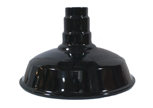 BARN RLM Dome 16" Industrial Lighting Fixture BLACK WITH SOCKET 1/2 ...