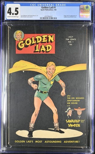 Golden Lad #1 CGC 4.5 - Very Rare - Golden Age Comic | eBay