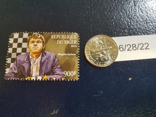 Magnus Carlsen Chess Grandmaster 2015 Republique Du Niger Perforated ...