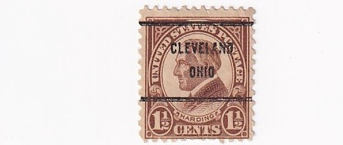 STAMP US SCOTT 553 "Harding" 1 1/2 CENT 1925 PRECANCEL CLEVELAND - S | eBay