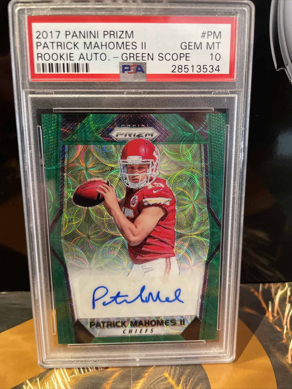 Patrick Mahomes II 2017 Prizm #RA-PM Rookie Autographs - Green Scope ...