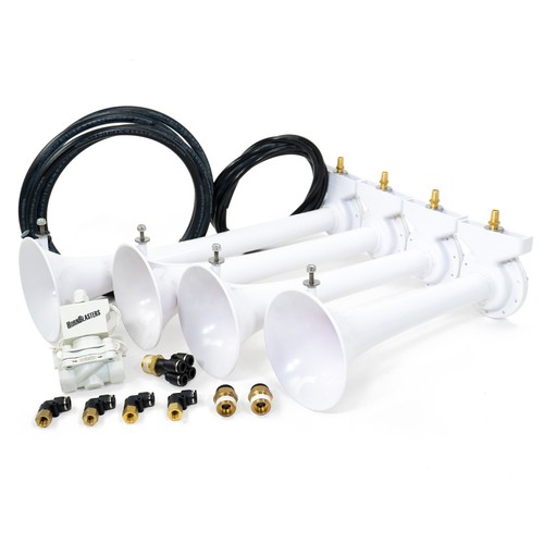 HornBlasters White Shocker XL Train Horn - Extremely Loud - For Cars ...