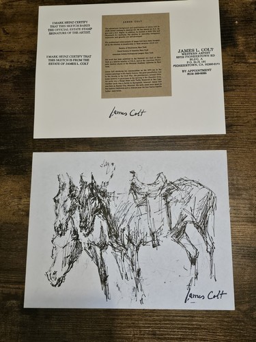 James Colt Western Cowboys Sketching Horses (198) | eBay