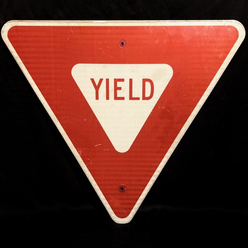 Reflective 36" YIELD Sign Aluminum Road Marker Garage Decor Street Wall ...