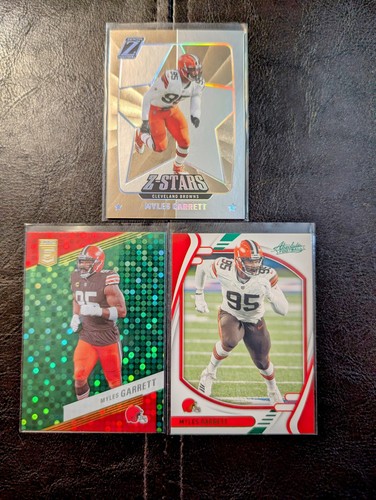 Myles Garrett Football Card Lot (3) Cards Absolute Green Elite Green ...