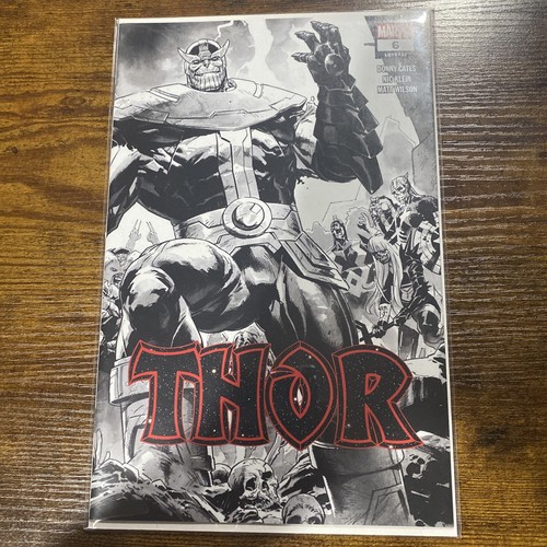 THOR #6 * NM+ * 2ND PRINT SKETCH B&W VARIANT 1:50 1ST THANOS INFINITY ...