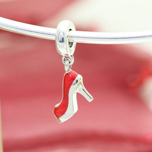 * Authentic Pandora Red Stiletto Dangle Charm, Red Enamel 792154EN09 | eBay