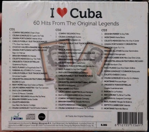 I Love Cuba/60 Hits From The Original Legends (3 CD Set, 2009) NEW ...
