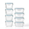 Glasslock Tempered Glass Food Storage Containers with Locking Lids, 16 ...