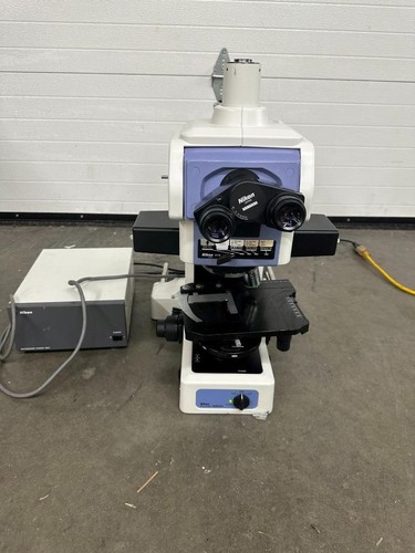 Nikon DIC Eclipse E800 Microscope Trinocular Head w/ Power Unit #2 ...