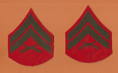 US Marine Corps CORPORAL Chevrons USMC from my 1967 greens | eBay