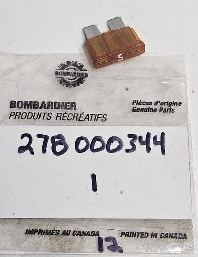 1 NEW BRP Genuine Bombardier Sea-Doo 5A 5 Amp Fuse Part OEM 278000344 ...